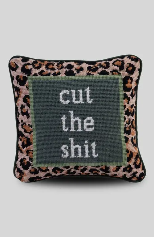 FURBISH Needlepoint Pillow - Cut The Shit