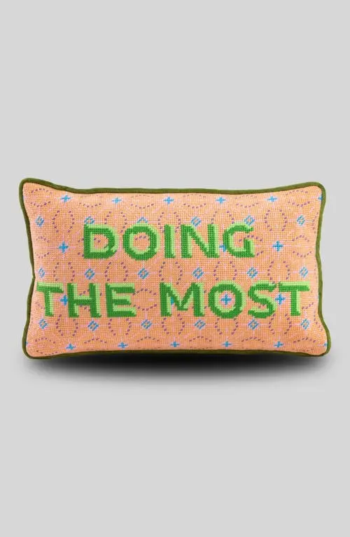 FURBISH Needlepoint Pillow - Doing The Most