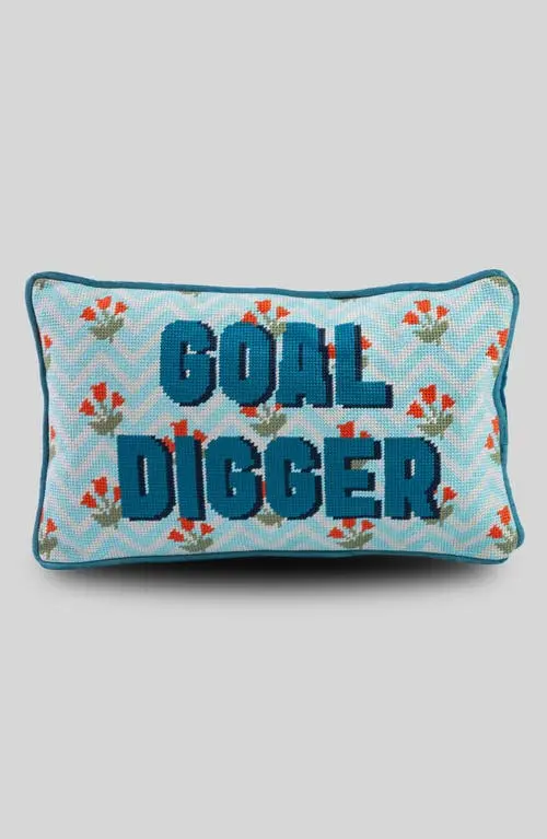 FURBISH Needlepoint Pillow - Goal Digger