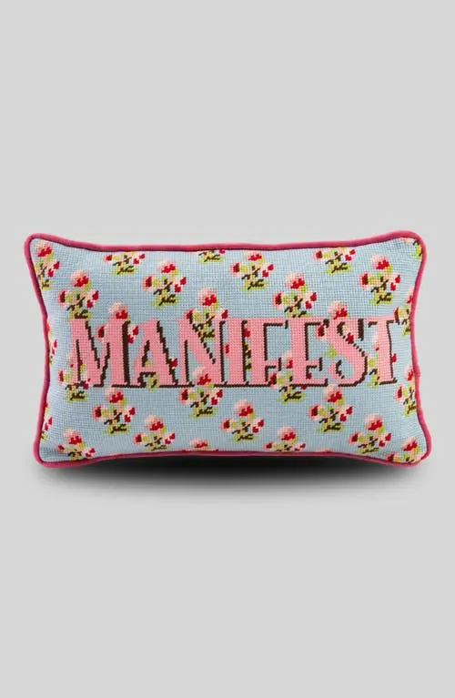 FURBISH Needlepoint Pillow - Manifest