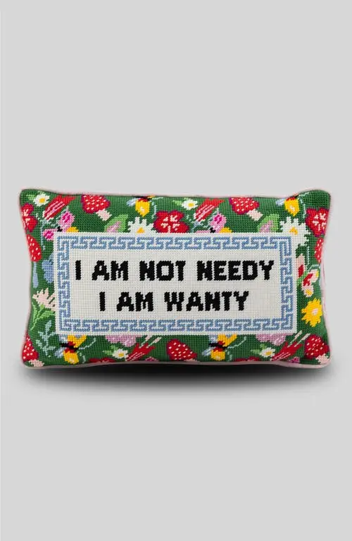 FURBISH Needlepoint Pillow - Not Needy