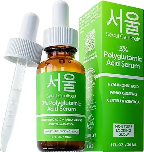 SEOUL CEUTICALS Korean Skincare Polyglutamic Acid Serum - Clear