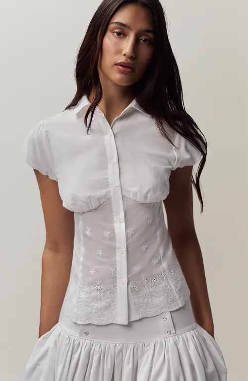 GUIZIO Rinka Embroidered Blouse