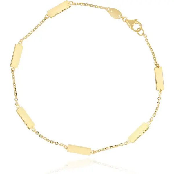 THE LOVERY FINE JEWELRY 14k Yellow Bar Chain Bracelet - Gold