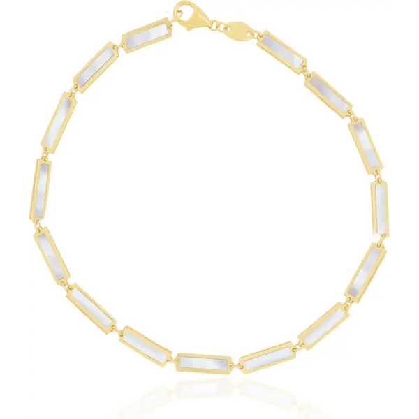 THE LOVERY FINE JEWELRY Mother Of Pearl Bar Bracelet - White