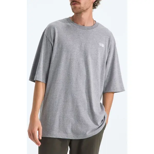 The North Face Essential Oversize Cotton T-shirt - Tnf Pale Grey Heather