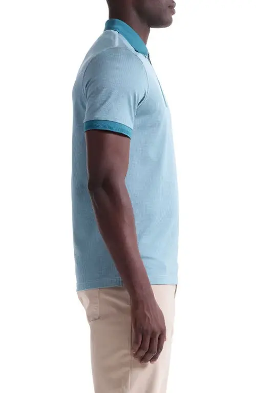 Bugatchi Quarter Zip Polo - Teal