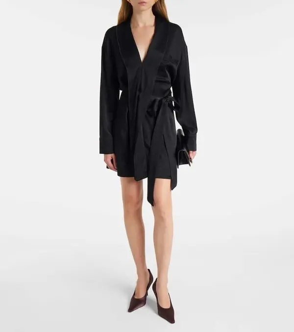 Victoria Beckham Satin Wrap Dress