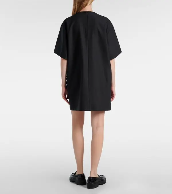 Plan C Sequined Wool-blend Minidress