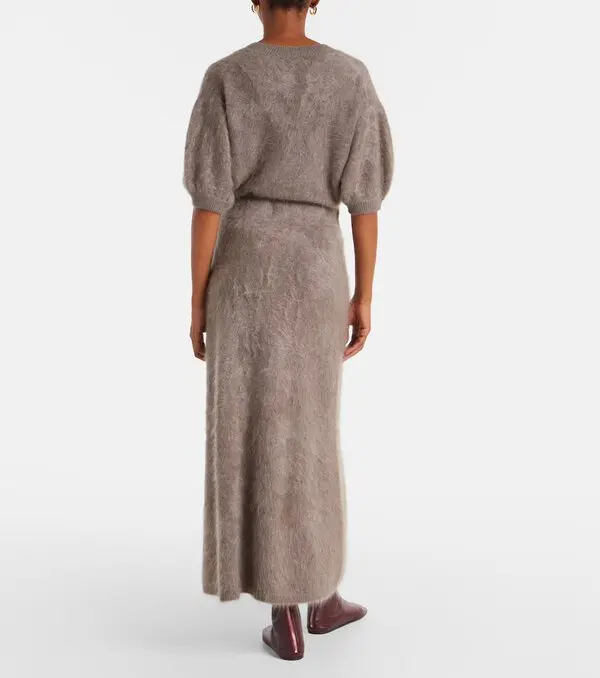 LISA YANG Asta Cashmere Maxi Skirt - Grey