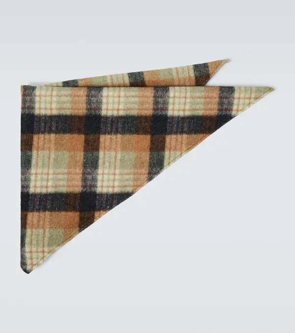 Dries Van Noten Checked Wool Scarf - Multicoloured