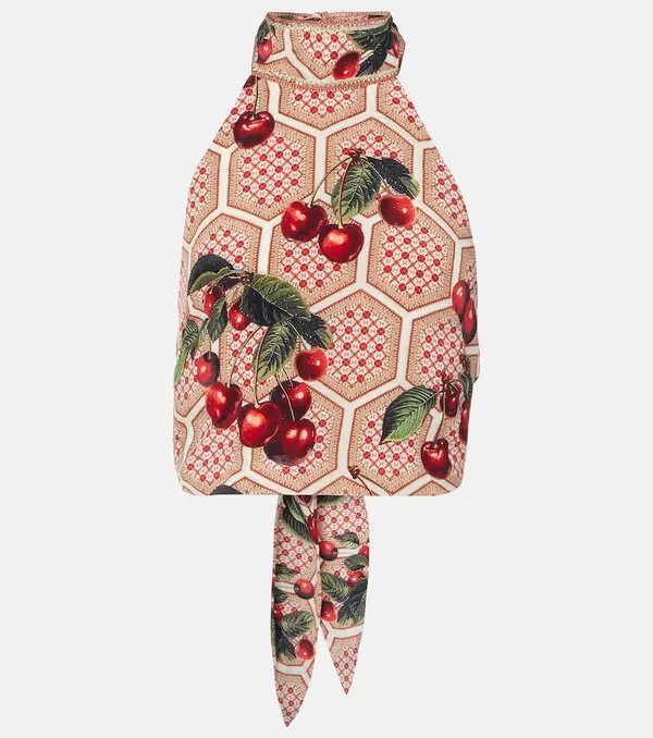 Camilla Notes From The Road Printed Silk Top - Multicoloured