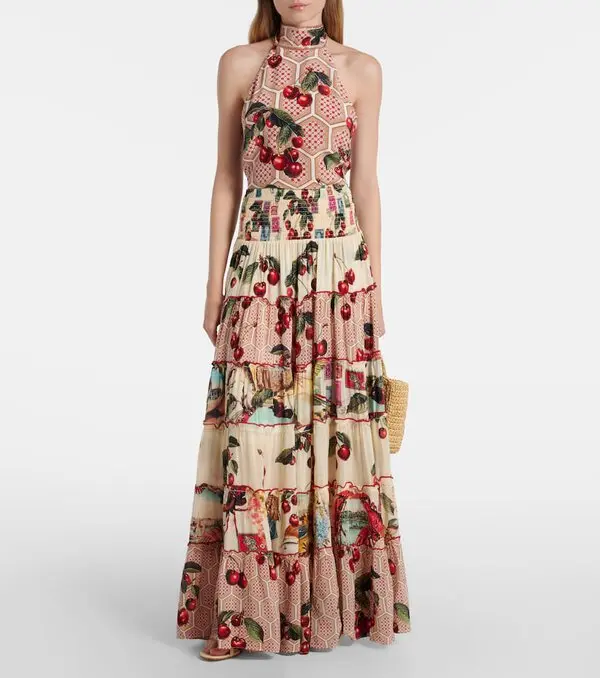 Camilla Notes From The Road Printed Silk Maxi Skirt