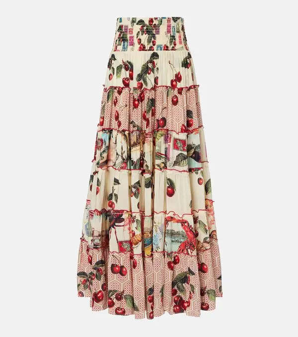 Camilla Notes From The Road Printed Silk Maxi Skirt - Multicoloured