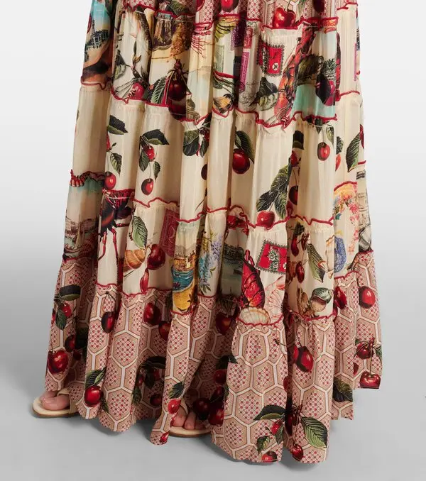 Camilla Notes From The Road Printed Silk Maxi Skirt - Multicoloured