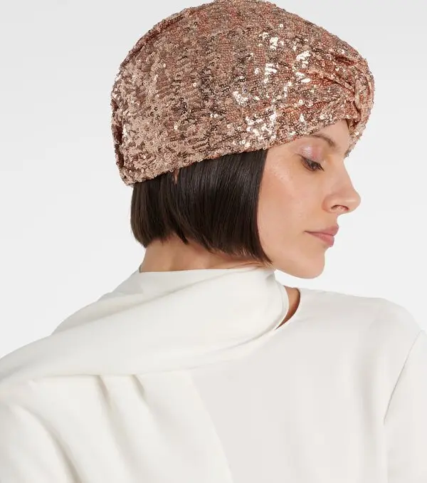 Valentino Garavani Vlogo Sequined Head Wrap