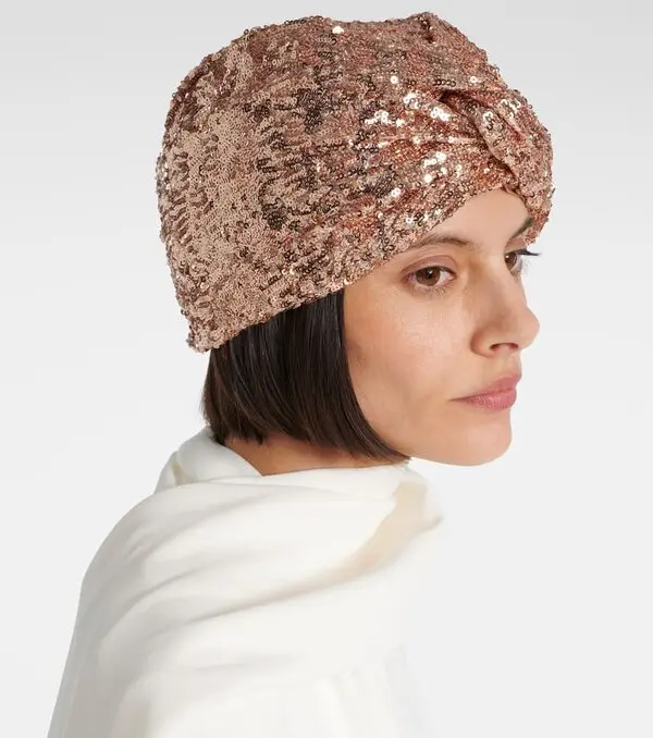 Valentino Garavani Vlogo Sequined Head Wrap