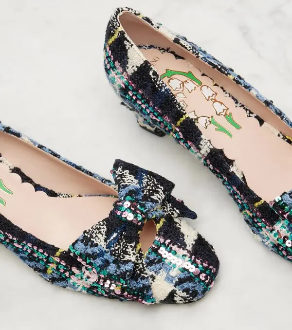 Valentino Garavani Bowow 45 Bow-detail Tweed Pumps