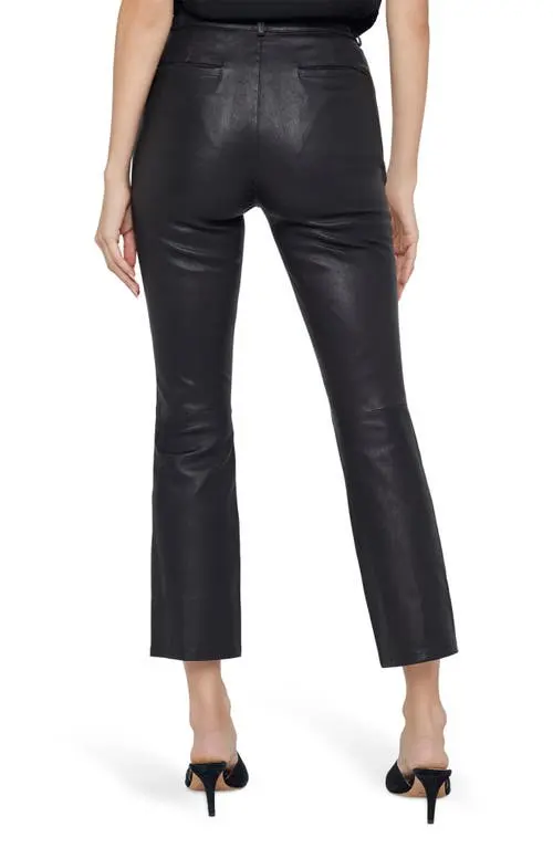 L'Agence Ketra Leather Ankle Pants - Black