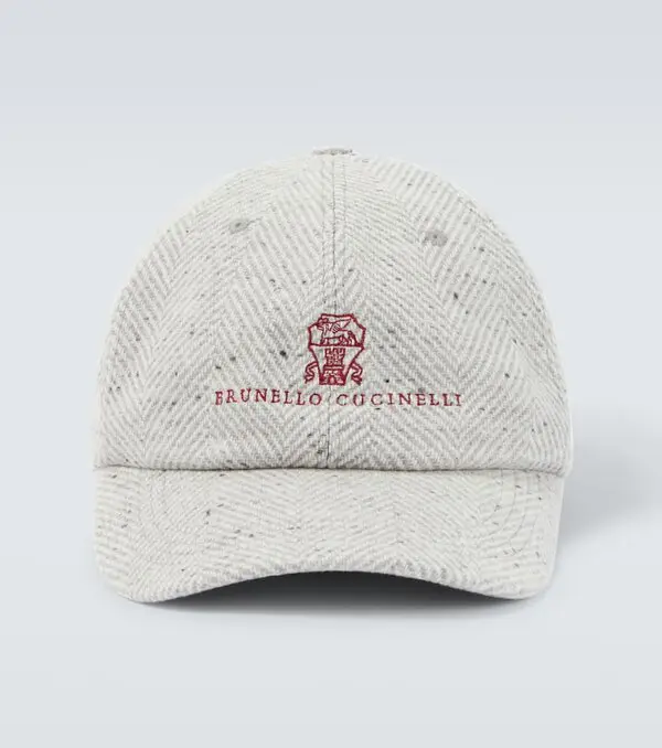 Brunello Cucinelli Wool And Cashmere Baseball Cap - Grey