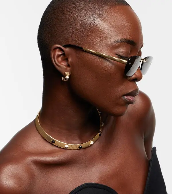 BVLGARI Tubogas Rectangular Sunglasses