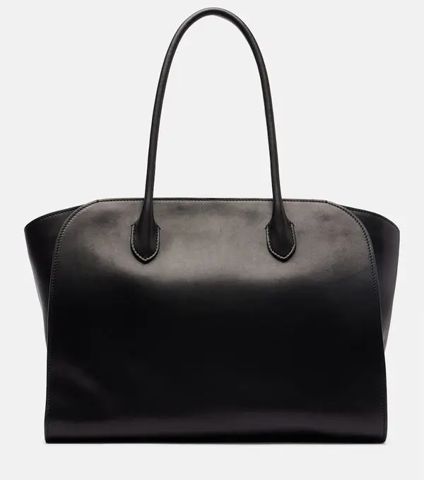 THE ROW Marlo Leather Tote Bag - Black