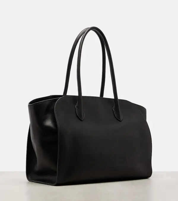 THE ROW Marlo Leather Tote Bag - Black