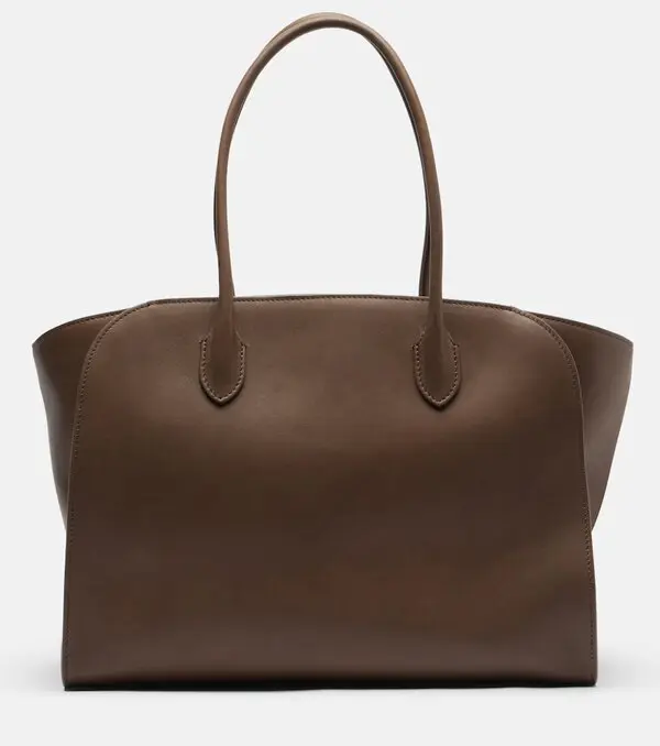 THE ROW Marlo Leather Tote Bag - Brown