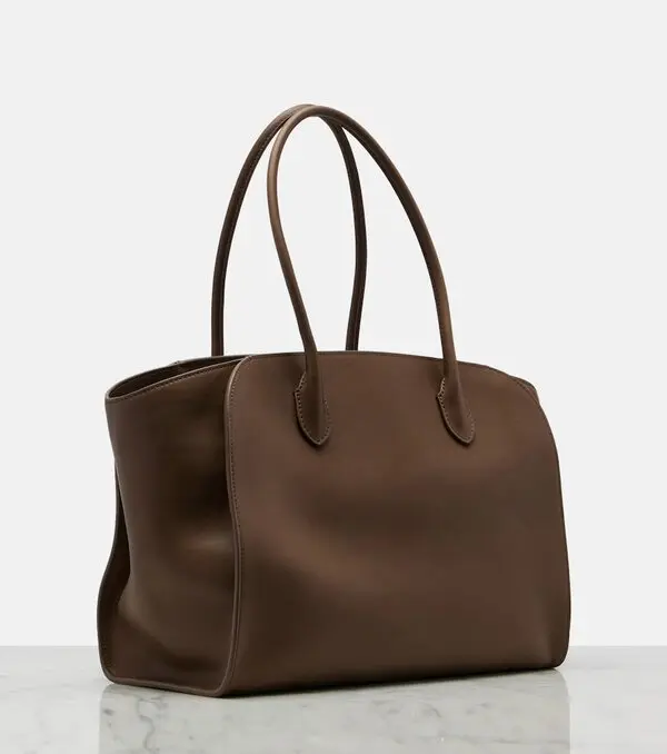 THE ROW Marlo Leather Tote Bag - Brown