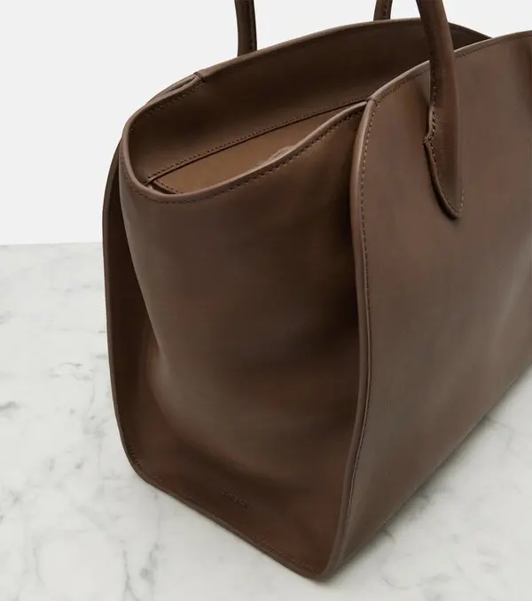 THE ROW Marlo Leather Tote Bag - Brown