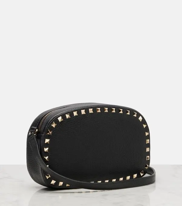 Valentino Garavani Rockstud Small Leather Shoulder Bag - Black