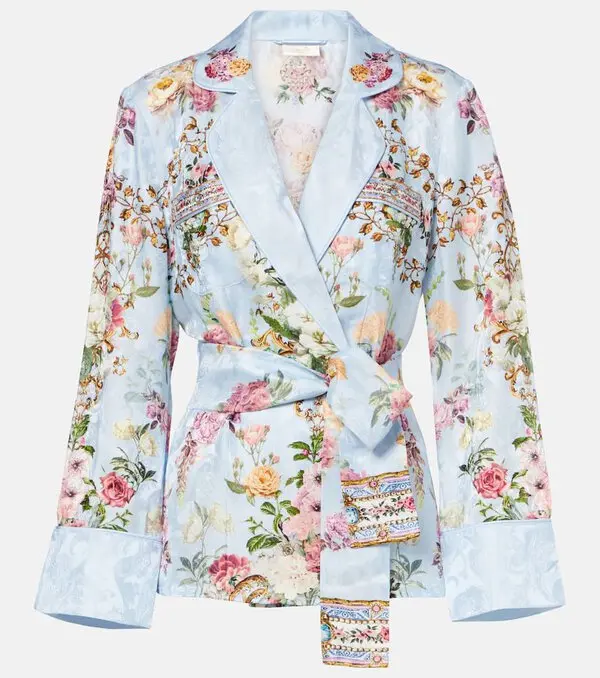 Camilla Tiled In Time Belted Floral Jacket - Multicoloured