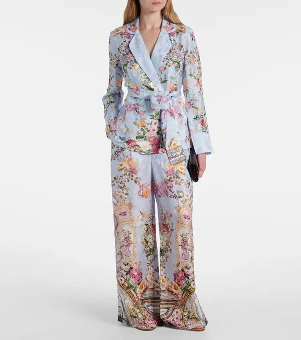 Camilla Tiled In Time Belted Floral Jacket - Multicoloured