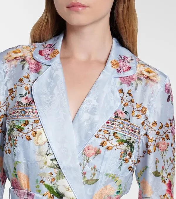 Camilla Tiled In Time Belted Floral Jacket - Multicoloured