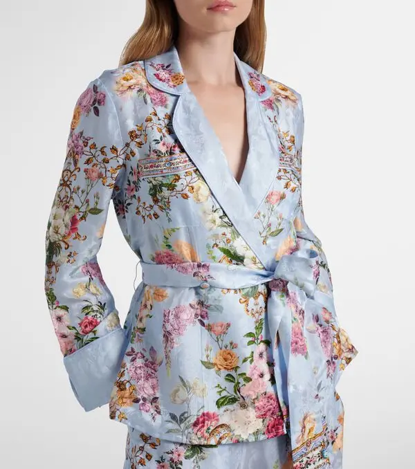 Camilla Tiled In Time Belted Floral Jacket - Multicoloured