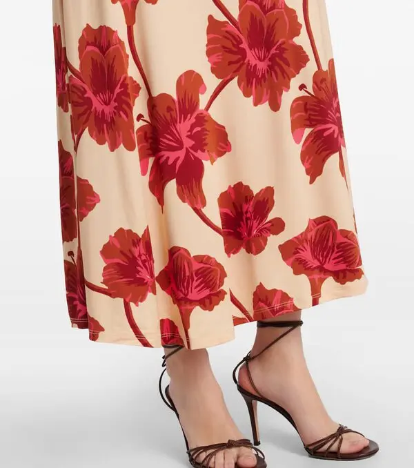 Johanna Ortiz Sendero De Astromelias Jersey Maxi Dress