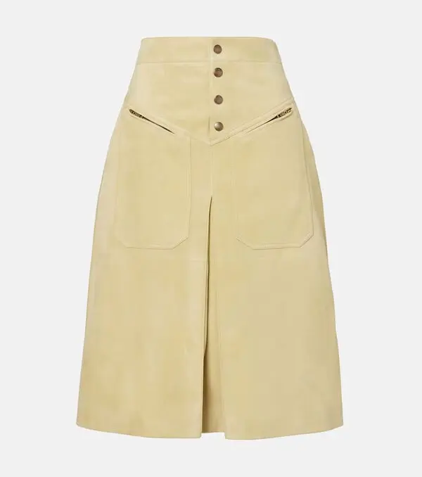Chloé Suede Midi Skirt