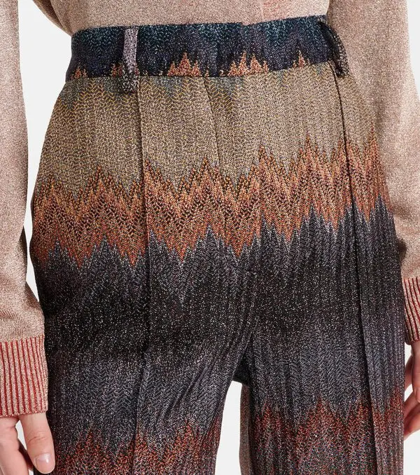 Missoni Zigzag Lamé Flared Pants - Multicoloured