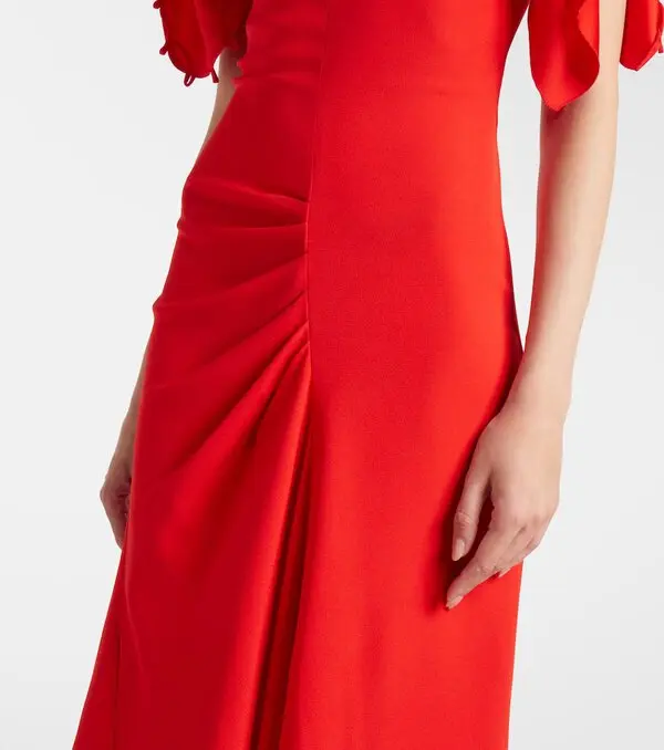 Victoria Beckham Asymmetric Draped Maxi Dress
