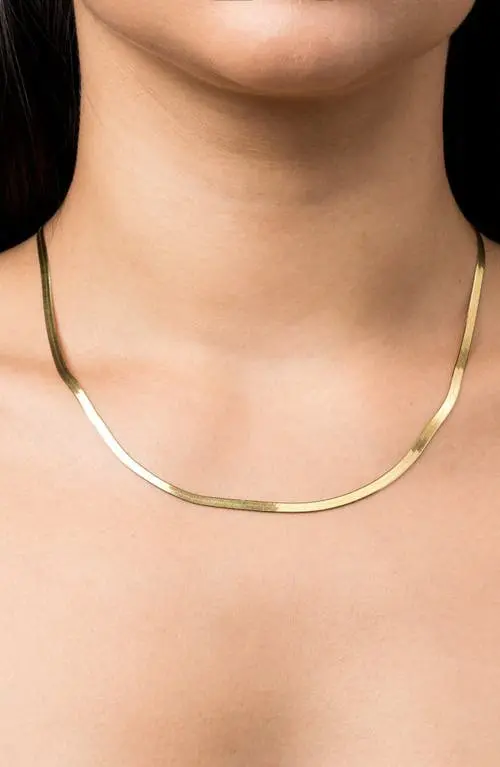 AURATE Herringbone Chain Necklace