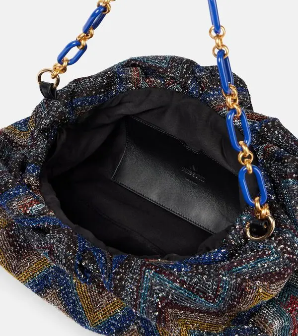 Missoni Zigzag Beaded Shoulder Bag