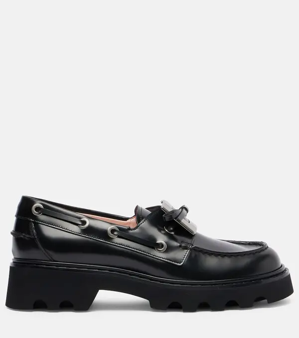 ROGER VIVIER Viv' Rangers Truck Leather Loafers