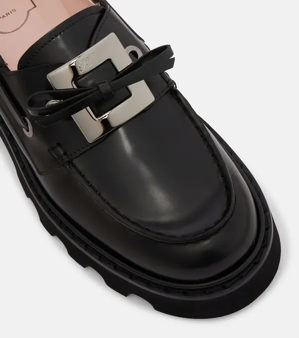 ROGER VIVIER Viv' Rangers Truck Leather Loafers