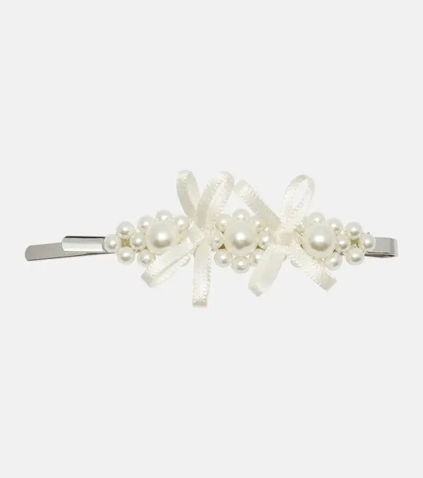 Simone Rocha Faux Pearl-embellished Hair Clip - White
