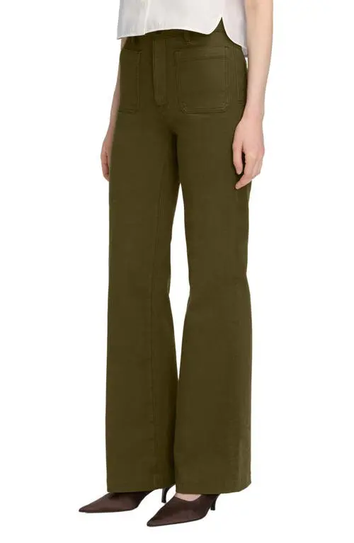 FRAME The Refined Straight-leg Pants - Tree Moss