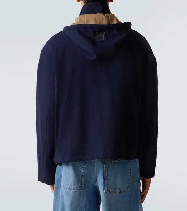 Loewe Hooded Cotton Twill Jacket