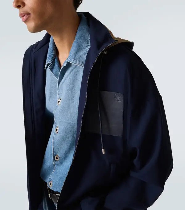 Loewe Hooded Cotton Twill Jacket