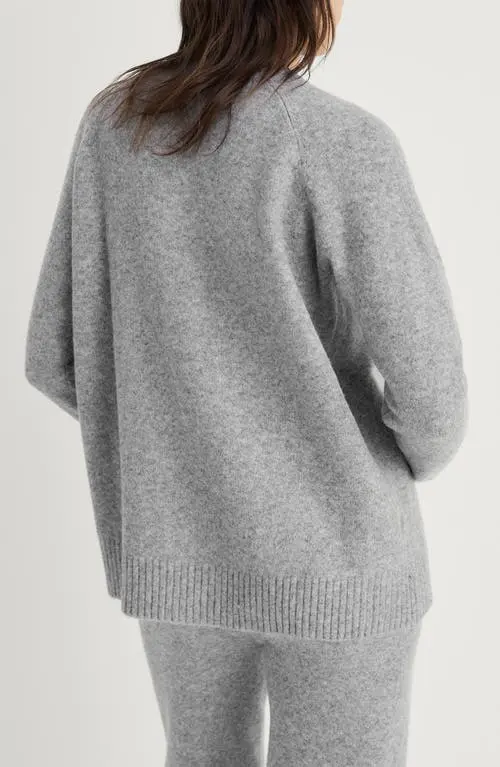 Mango Crewneck Raglan Sleeve Sweater - Grey