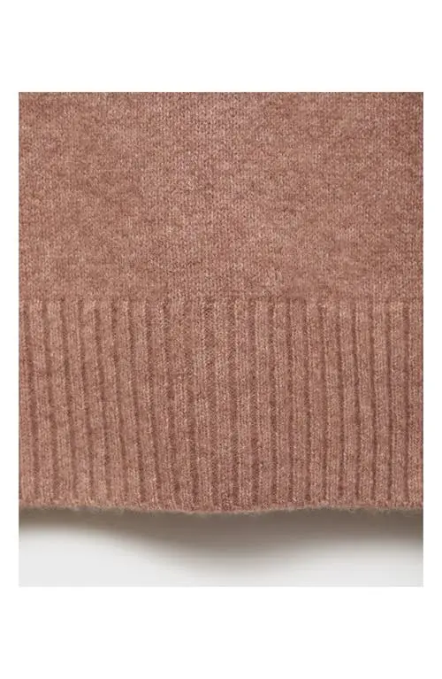Mango Crewneck Raglan Sleeve Sweater - Medium Brown