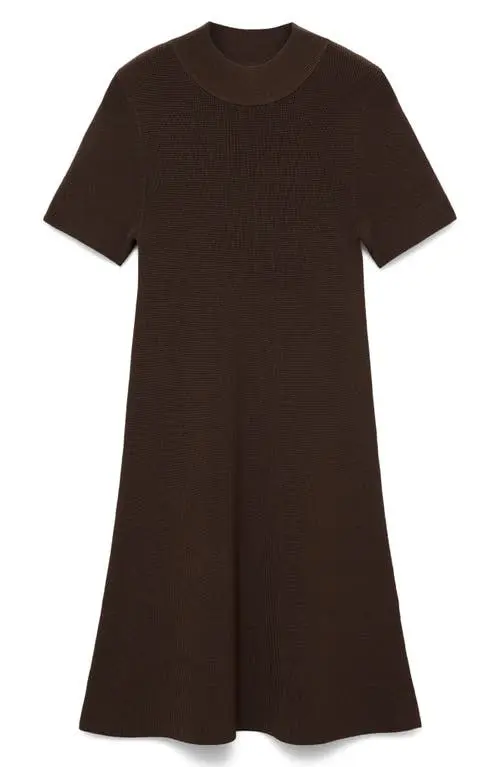 Mango Perkins Sweater Dress - Chocolate